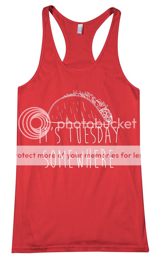 Threadrock Women's It's Tuesday Somewhere Racerback Tank Top Taco ...