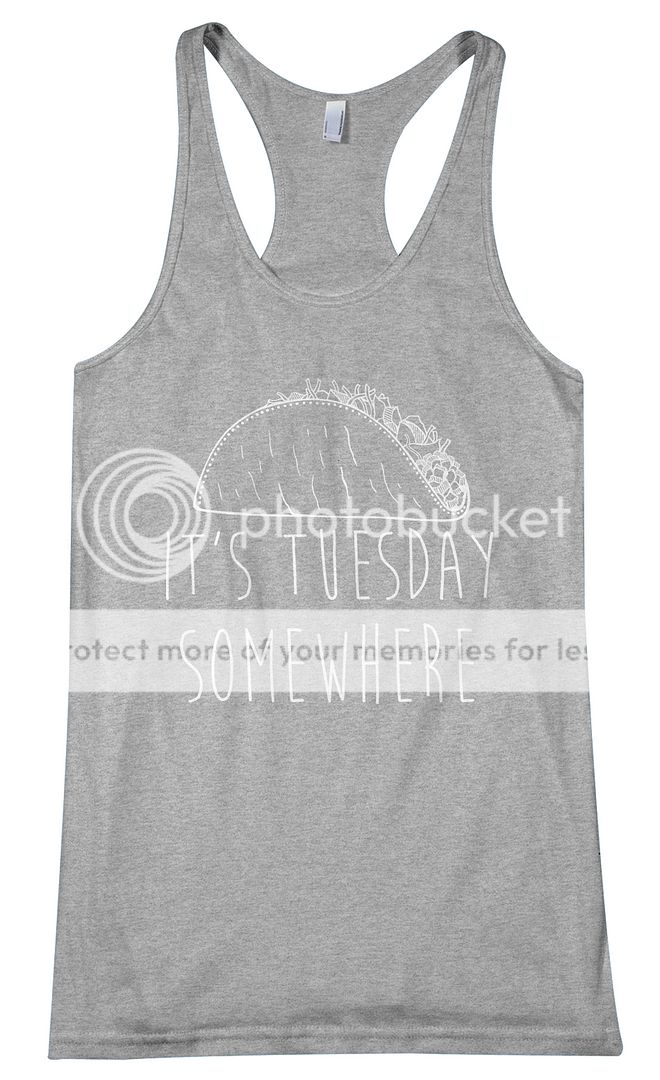 Threadrock Women's It's Tuesday Somewhere Racerback Tank Top Taco ...