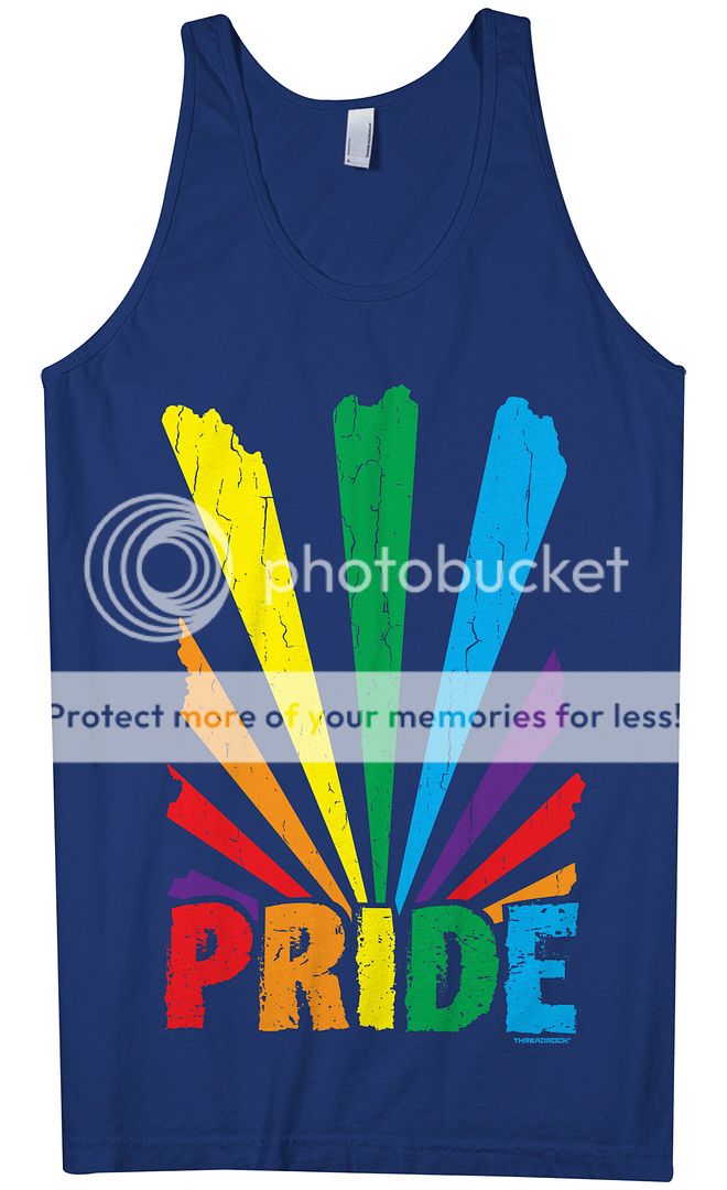 Threadrock Men's Gay Pride Rainbow Sunray Tank Top lesbian LGBT | eBay